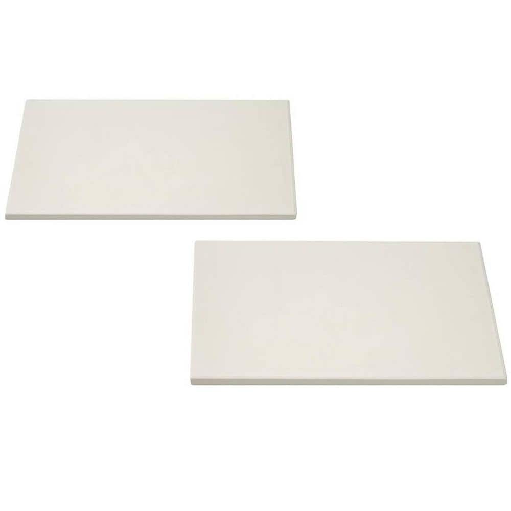 Concord 16 in. Rectangular Pizza Stone Set with Cordierite Heatwell ...