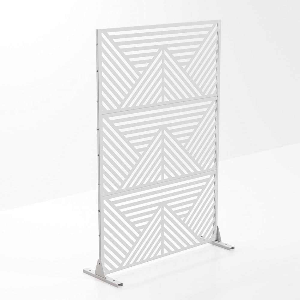 Lumioca 46.8 in. W x 71.37 in. H White Mountain Shape Galvanized sheet ...