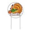 Glitzhome 30 in. H Thanksgiving Metal "WELCOME" Turkey Yard Stake ...