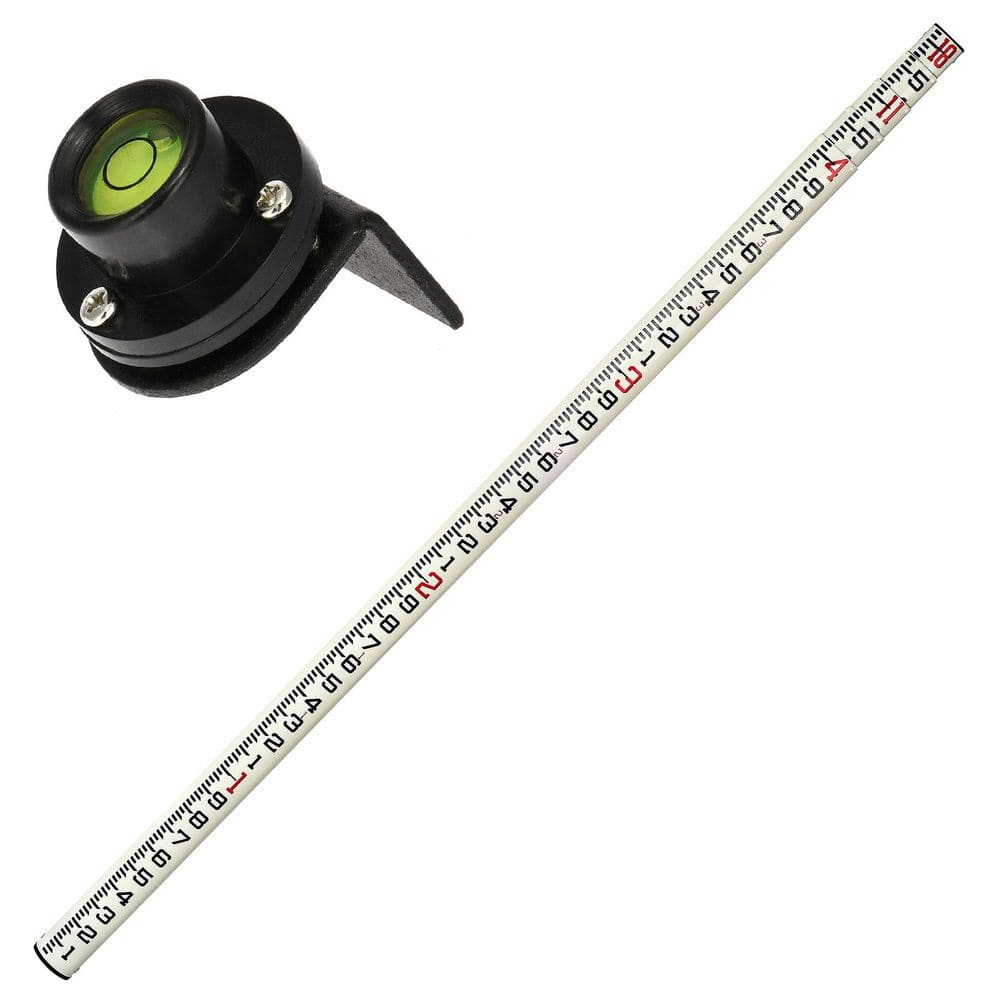 AdirPro 18 ft. Fiberglass Oval Shaped Laser Level Grade Rod in 10ths ...