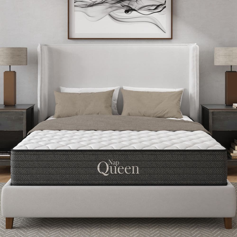 Twin Size Cooling Gel Hybrid Medium Firm 10 in. Mattress with Spring ...