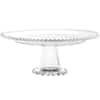 Gibson Home Sereno 1-Tier 12in Clear Glass Pedestal Cake Stand ...