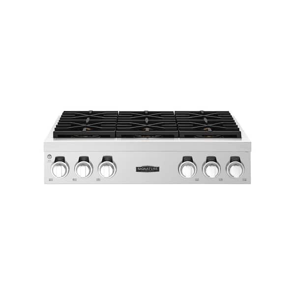 Signature Kitchen Suite 36-in. Gas Pro Rangetop Cooktop With 6 Burner ...