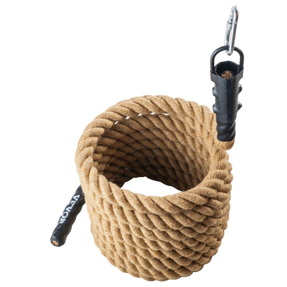 VEVOR Gym Climbing Rope, 1.5 in. Diameter 20 ft. Length Gym Fitness ...