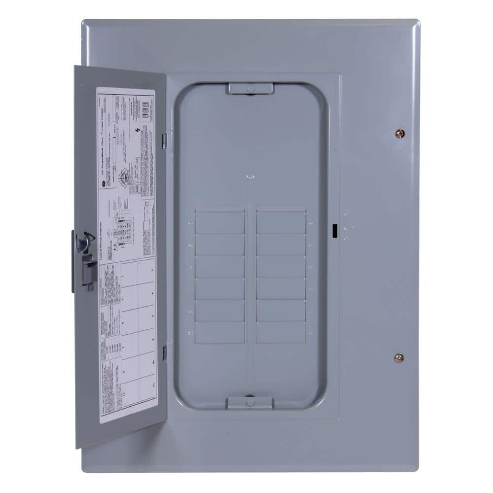 GE PowerMark Gold 125 Amp 12-Space 12-Circuit 3-Phase Indoor Main Lug ...