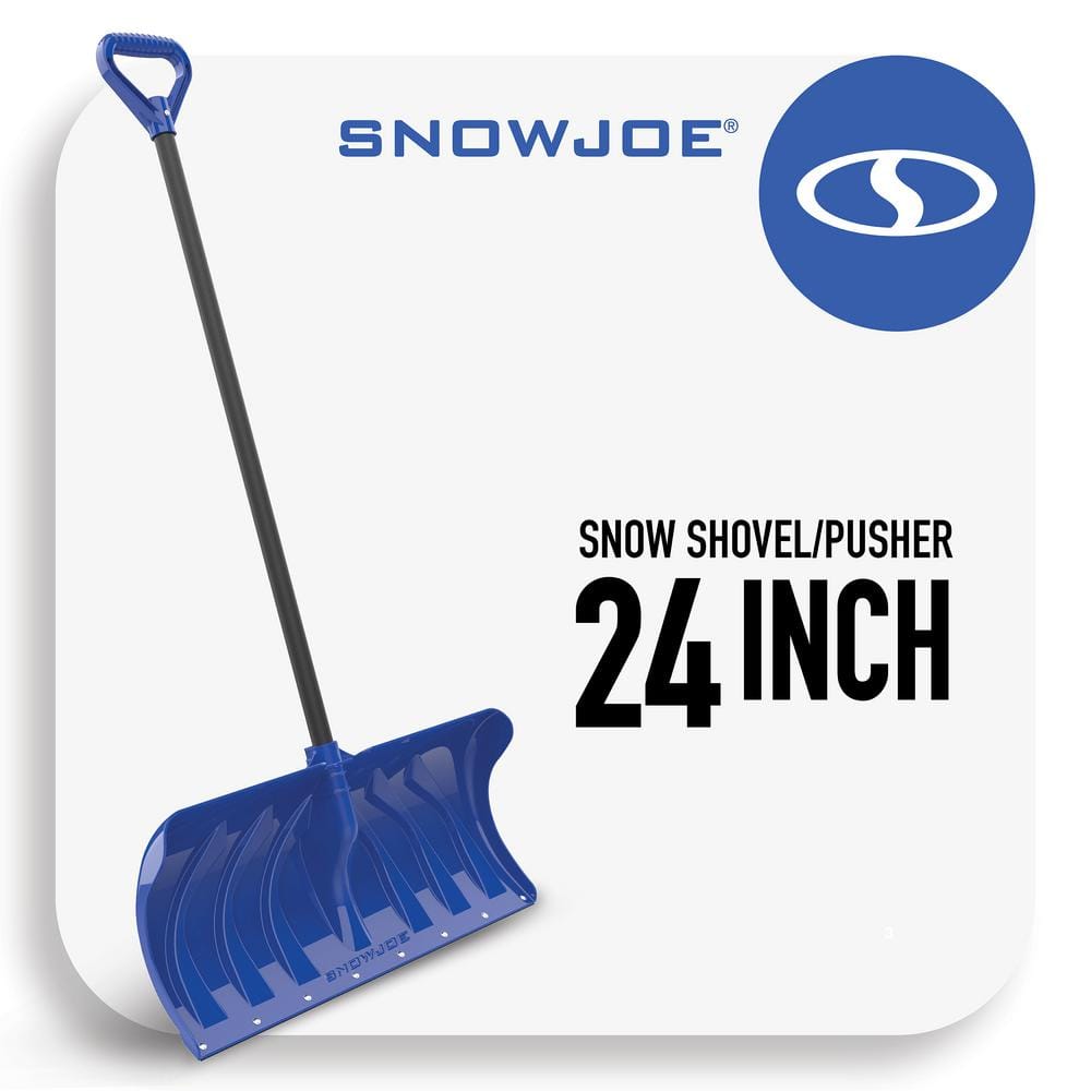Snow Joe 56 in. Heavy-Duty Plastic D-Grip Handle Steel Blade Wear Strip ...
