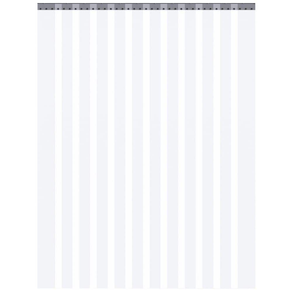 Aleco Luxe Collection 6 ft. x 8 ft. Frost PVC Strip Door Kit 456501 ...