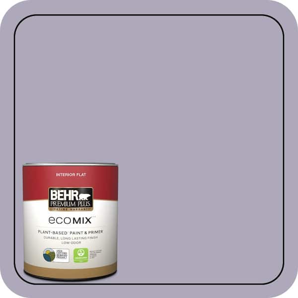BEHR PREMIUM PLUS 1 qt. #650E-3 Plum Blossom Flat EcoMix Plant-Based ...