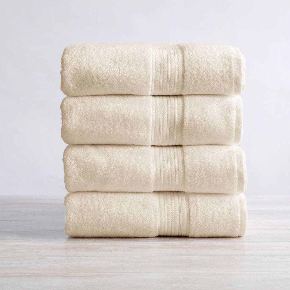 FRESHFOLDS Ivory Soft Cotton Classic 4-Pack Bath Towel Set EC100063 ...