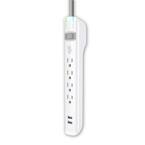 360 Electrical Suite 2.4 3 ft., 4-Outlet Surge Protector Strip w/2.4A 2 ...