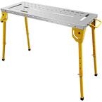 VEVOR 46 in. x 18 in. Welding Table Steel Folding Industrial Workbench with 1000 lbs. Load Capacity Adjustable Height HJTYCWBD14618JCDAV0 The Home Depot
