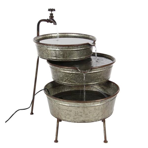 Litton Lane Gray Indoor and Outdoor Fountain with Spigot style 70550 ...