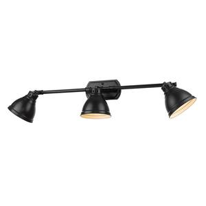 Golden Lighting Duncan Collection 1-Light Black Sconce with Matte Black ...