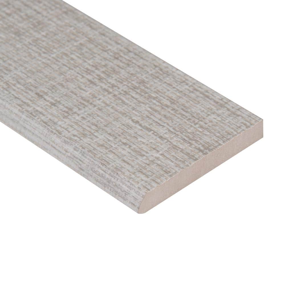 MSI Tektile lineart Gray Bullnose 3 in. x 24 in. Matte Porcelain Wall ...