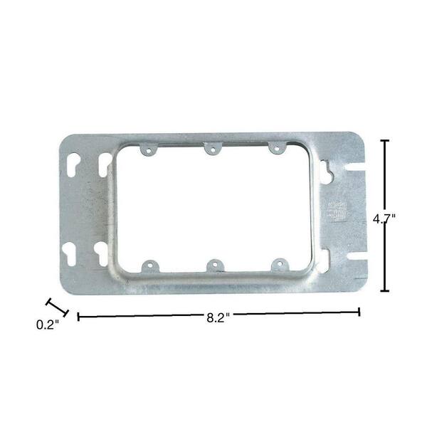 Steel City 3-Gang 58 cu. in. Pre-Galvanized Steel Gang Box (3GC-5R) 3GC ...
