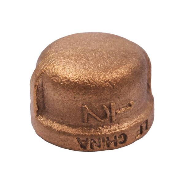 Anderson Metals 1/2 in. Red Brass Cap 860461 - The Home Depot