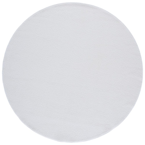 SAFAVIEH Boucle Ivory 6 ft. x 6 ft. Machine Washable Solid Round Area ...