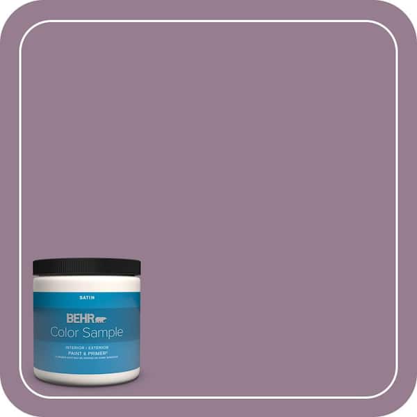 BEHR PREMIUM PLUS 8 oz. #680F-5 Plum Swirl Satin Enamel Interior ...