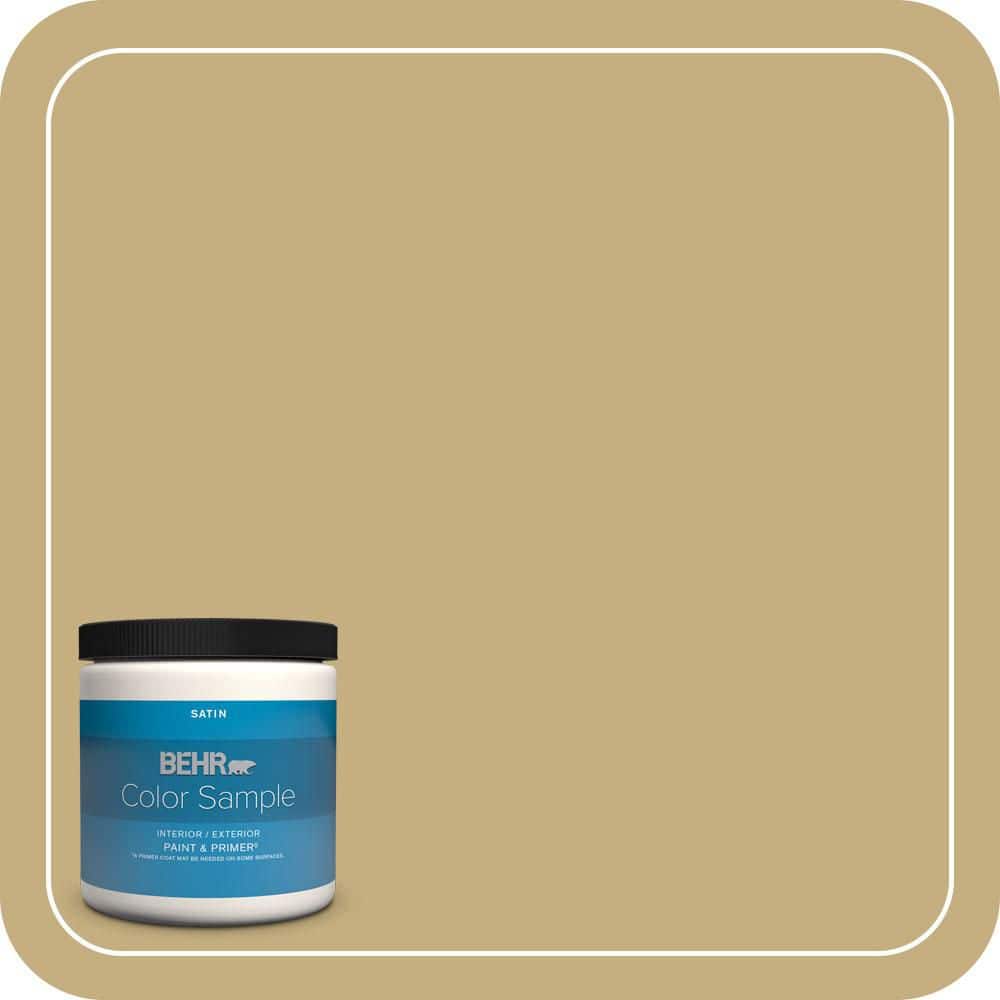 BEHR PREMIUM PLUS 8 oz. #MQ2-29 Cliff Ridge Satin Enamel Interior ...