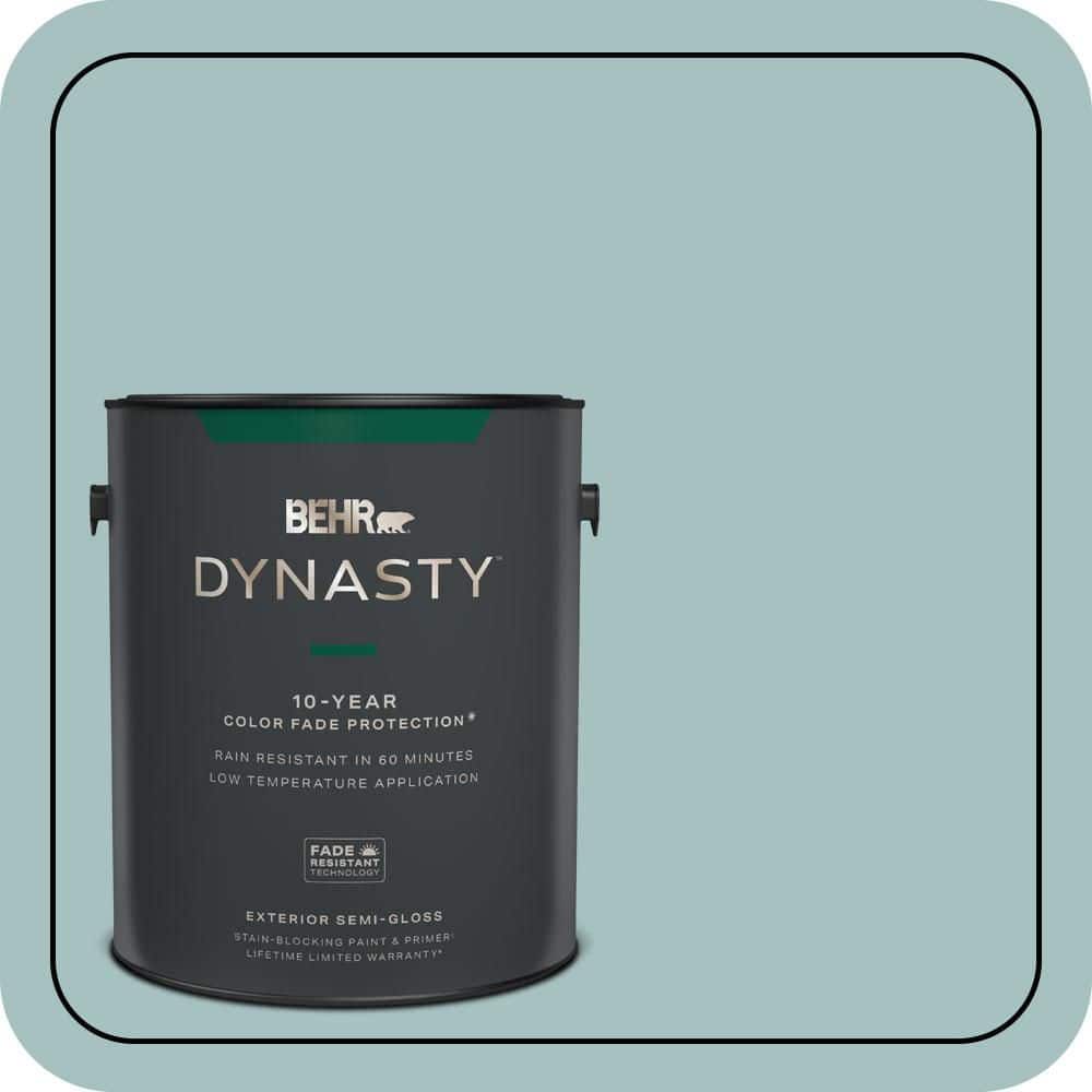BEHR DYNASTY 1 gal. #500F-4 Swan Sea Semi-Gloss Enamel Exterior Stain ...
