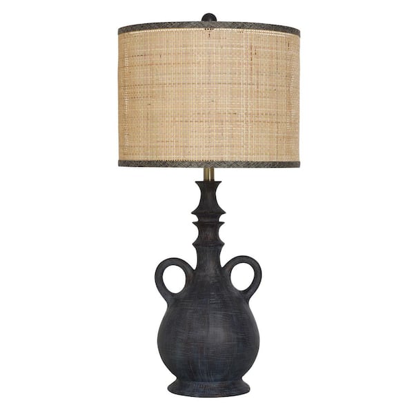 StyleCraft 32.75 in. Boho Brownwood Transitional 1-Light Standard Floor ...