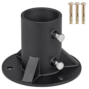 Afoxsos Heavy Duty Powder-Coated Steel Post Base Black 4 x 4 Wood Post ...