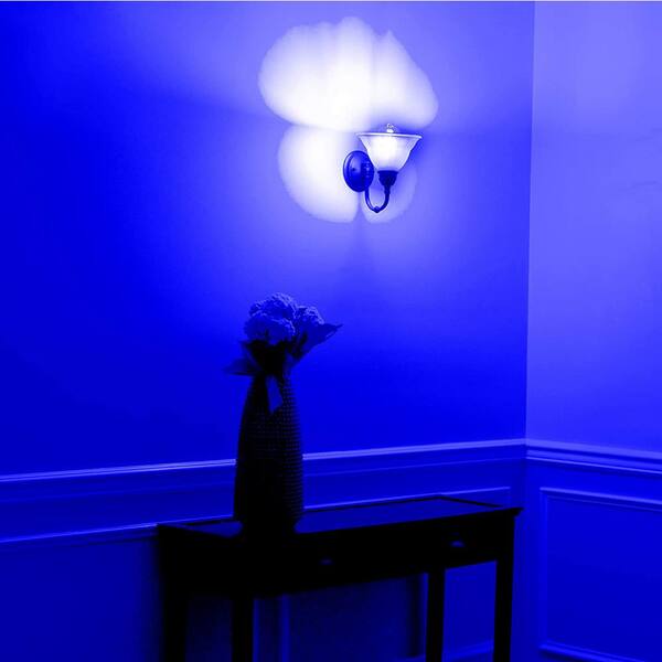 Blue Light Bulb Room