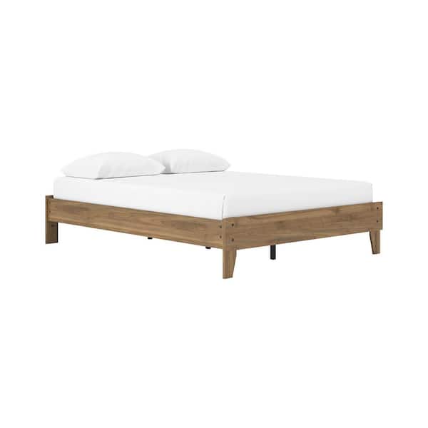 Signature DESIGN BY ASHLEY Deanlow Brown Wood Frame Queen Platform Bed EB1866-113 - The Home Depot