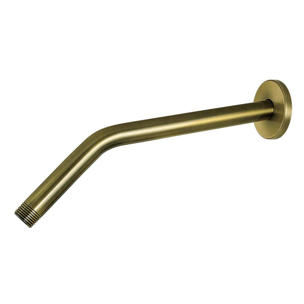 Kingston Brass 12 in. Shower Arm with Flange in Antique Brass HK163R3 ...