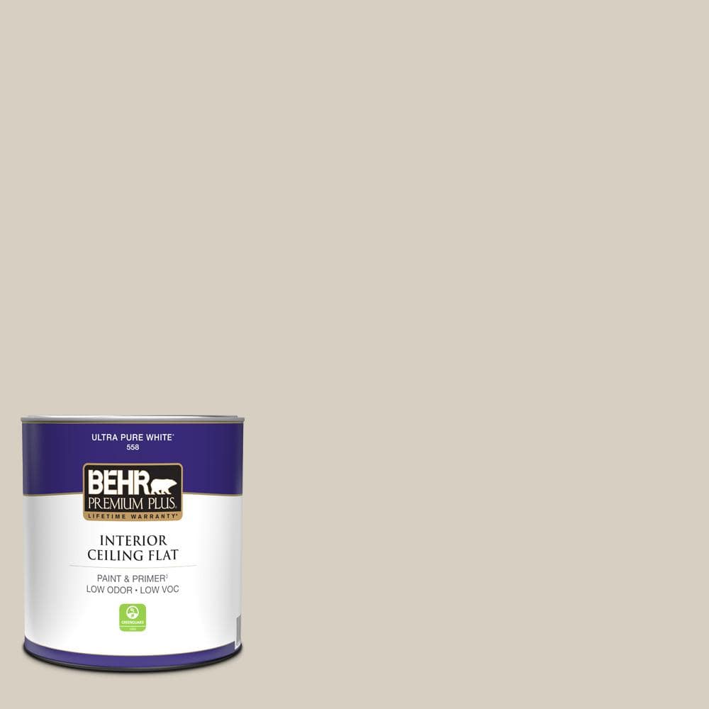 BEHR PREMIUM PLUS 1 qt. #BWC-24 Mocha Light Ceiling Flat Interior Paint ...