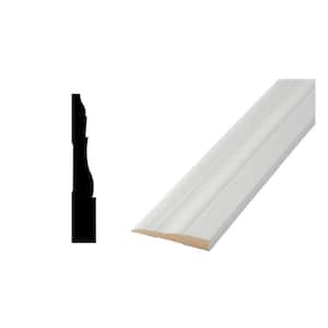 FINISHED ELEGANCE WM623 9/16 in. x 3-1/4 in. x 96 in. Base Moulding ...