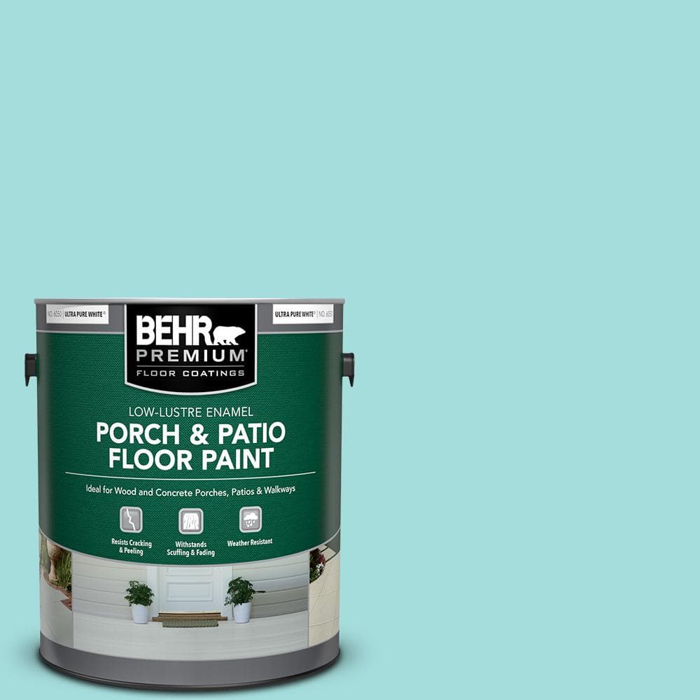 BEHR PREMIUM 1 gal. #500A-3 Aqua Spray Low-Lustre Enamel Interior ...