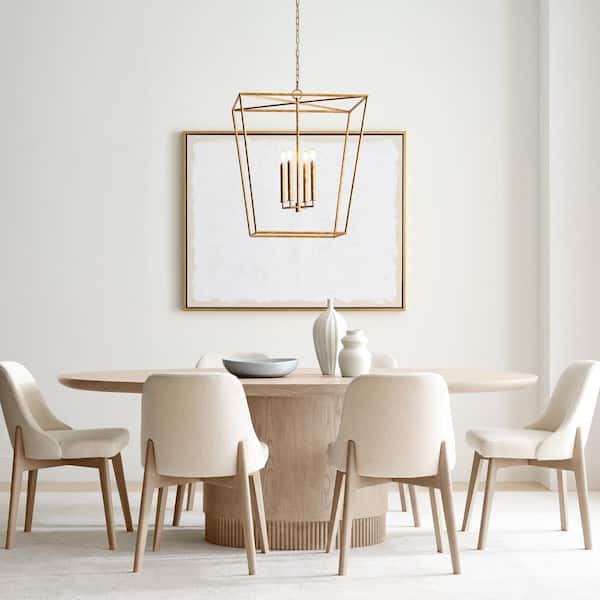 Generation Lighting Viota Large 4-Light Casted Gild Finish Dining Room ...
