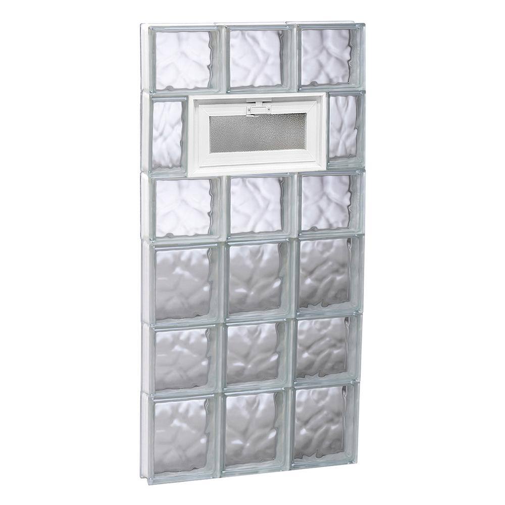 Clearly Secure 17.25 in. x 40.5 in. x 3.125 in. Frameless Wave Pattern ...