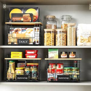 Wudkey Clear Stackable Storage Bins with Lids 6 Pack, Large Plastic ...