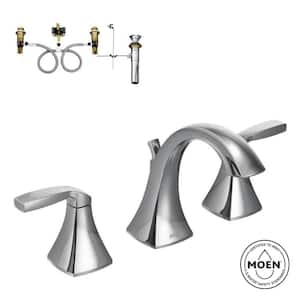 MOEN Voss 8 in. Widespread 2-Handle High-Arc Bathroom Faucet Trim Kit ...
