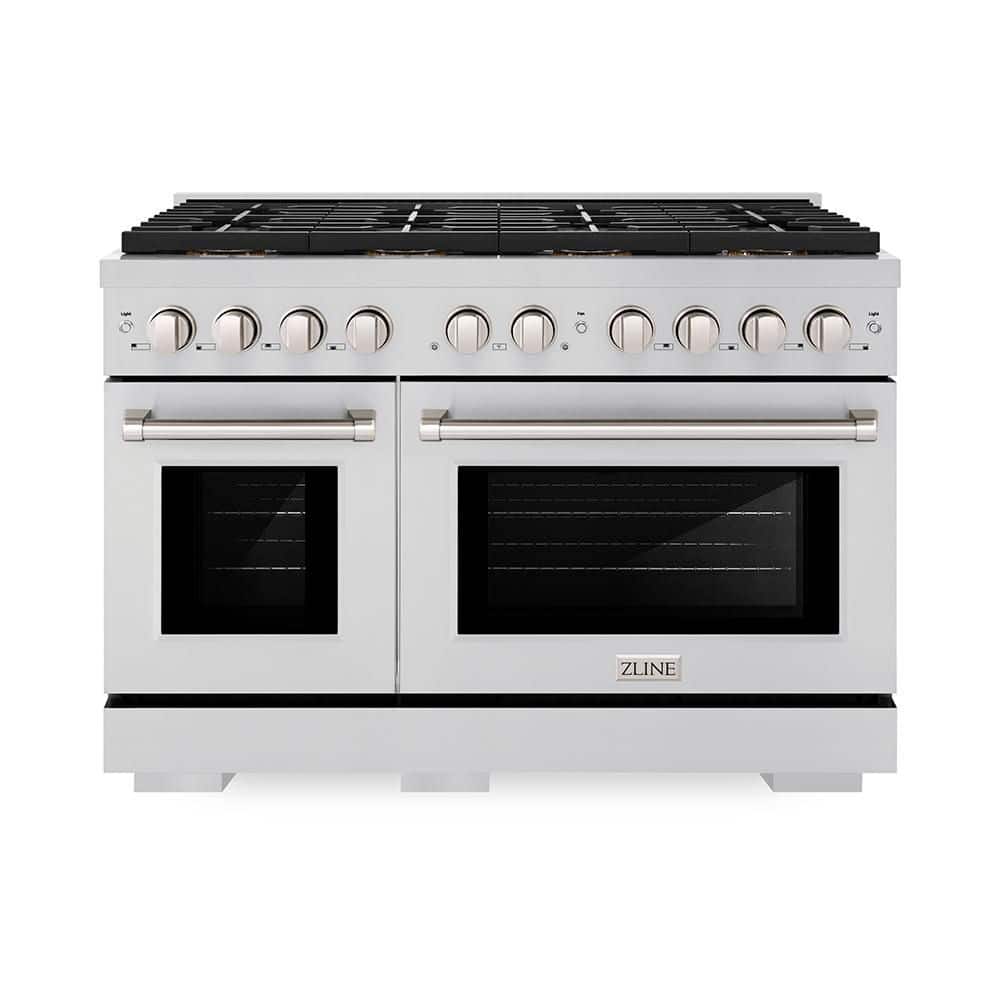 ZLINE Kitchen and Bath 48 in. 6.7 cu. ft. Paramount Dual Fuel Range ...