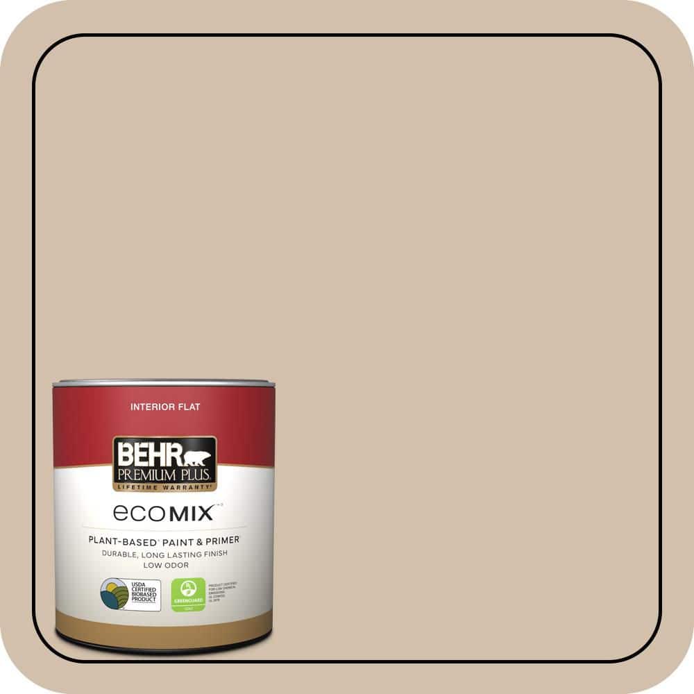 BEHR PREMIUM PLUS 1 qt. #700C-3 Pecan Sandie Flat EcoMix Plant-Based ...
