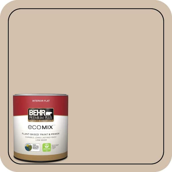 BEHR PREMIUM PLUS 1 qt. #700C-3 Pecan Sandie Flat EcoMix Plant-Based ...