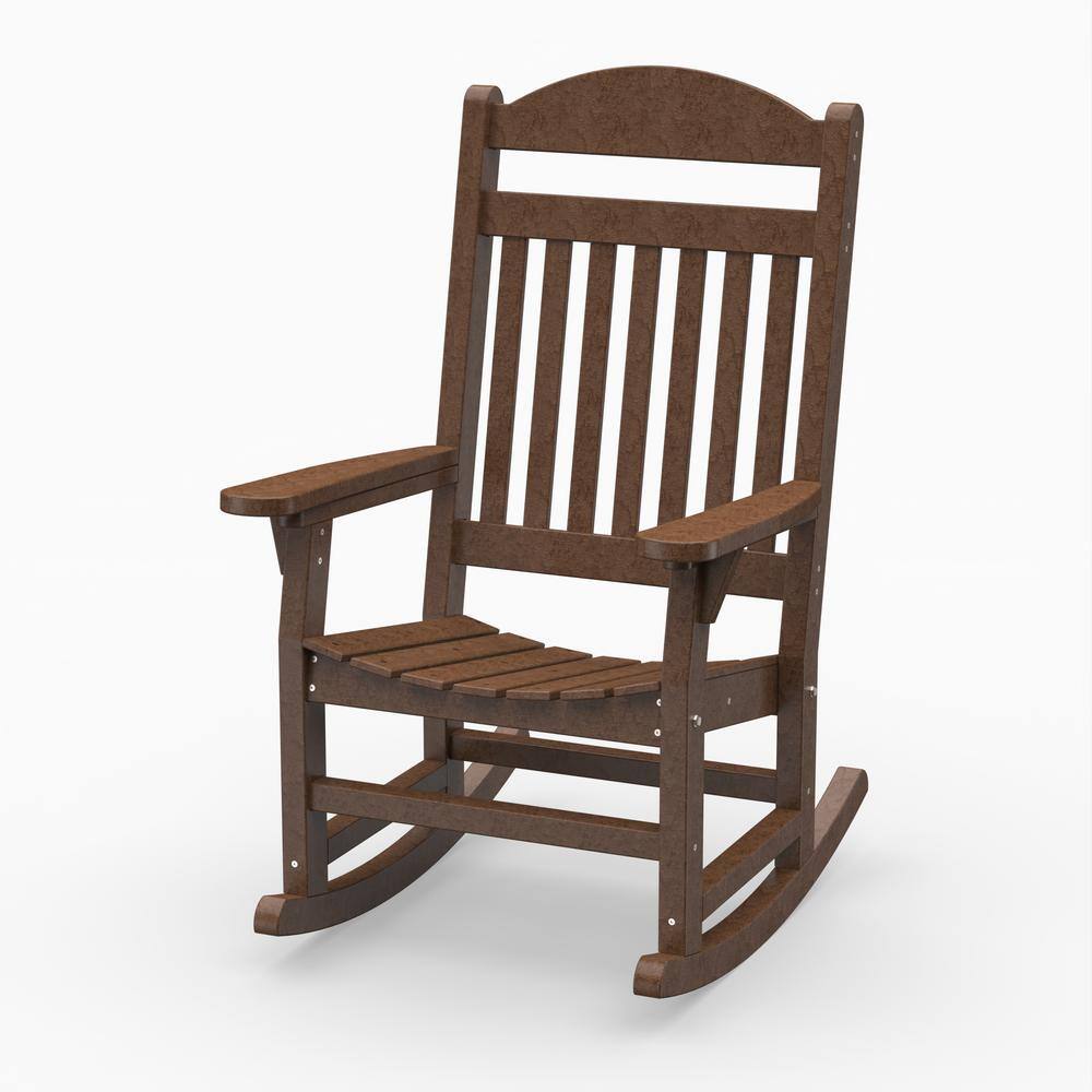 WILDRIDGE Heritage Tudor Brown Traditional Rocking Chair Plastic ...