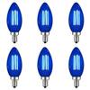 LUXRITE 40-Watt Equivalent LED Blue Light Bulb, 4.5-Watt, Colored Glass ...