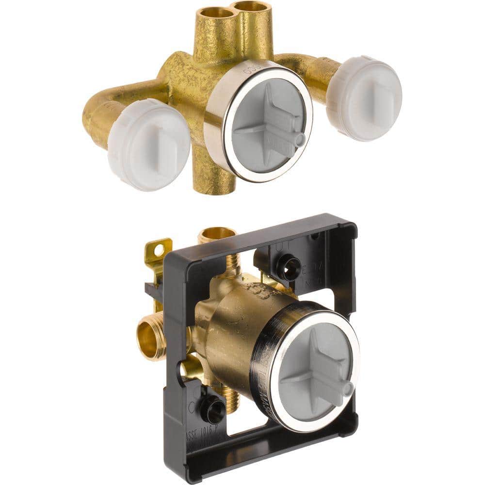 Delta Jetted Shower 6-Setting Rough-In Valve with Extra Outlet R18000 ...