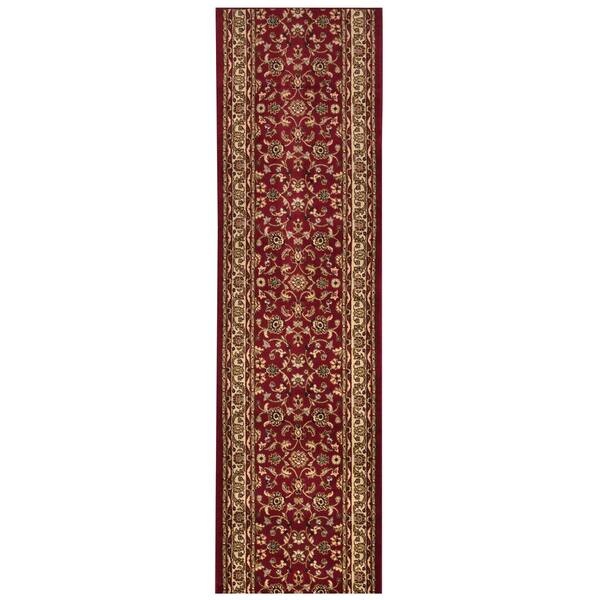 TrafficMaster Marash Red 26 in. W x 144 in. L Stair Runner Rug (Covers ...