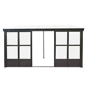 10 ft. x 14 ft. Aluminum All Season Sunroom, Outdoor Permanent Wall ...