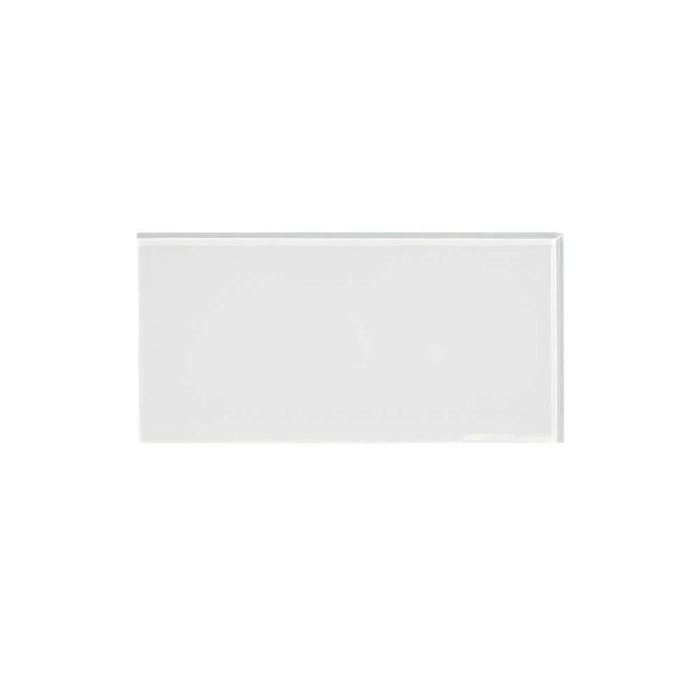Aspect 6 in. x 3 in. Frost Glass Decorative Wall Tile (8-Pack) A5063 ...