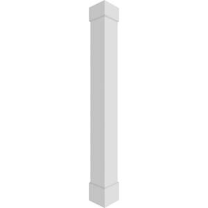 Ekena Millwork 9-5/8 in. x 4 ft. Premium Square Non-Tapered Smooth PVC ...