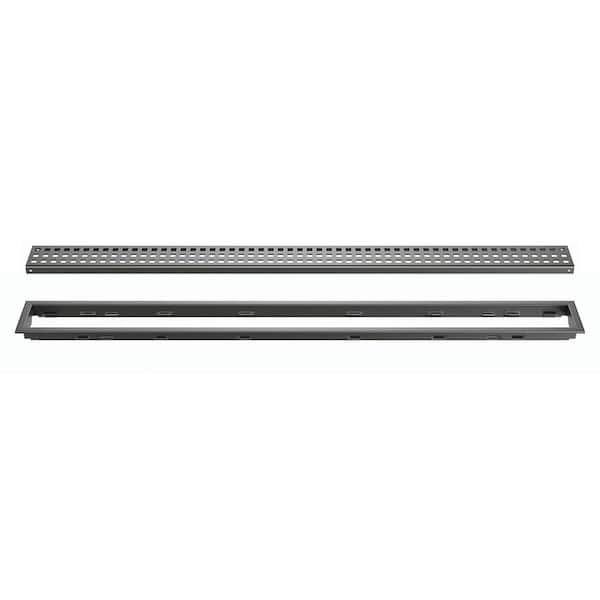 Schluter Kerdi-Line Dark Anthracite 51-3/16 in. Square Linear Drain ...