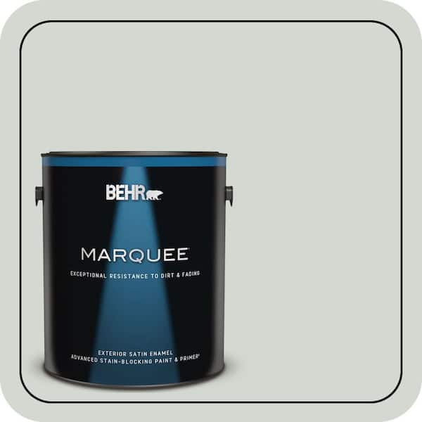 BEHR MARQUEE 1 gal. #N410-2 Brook Green Satin Enamel Exterior Paint ...