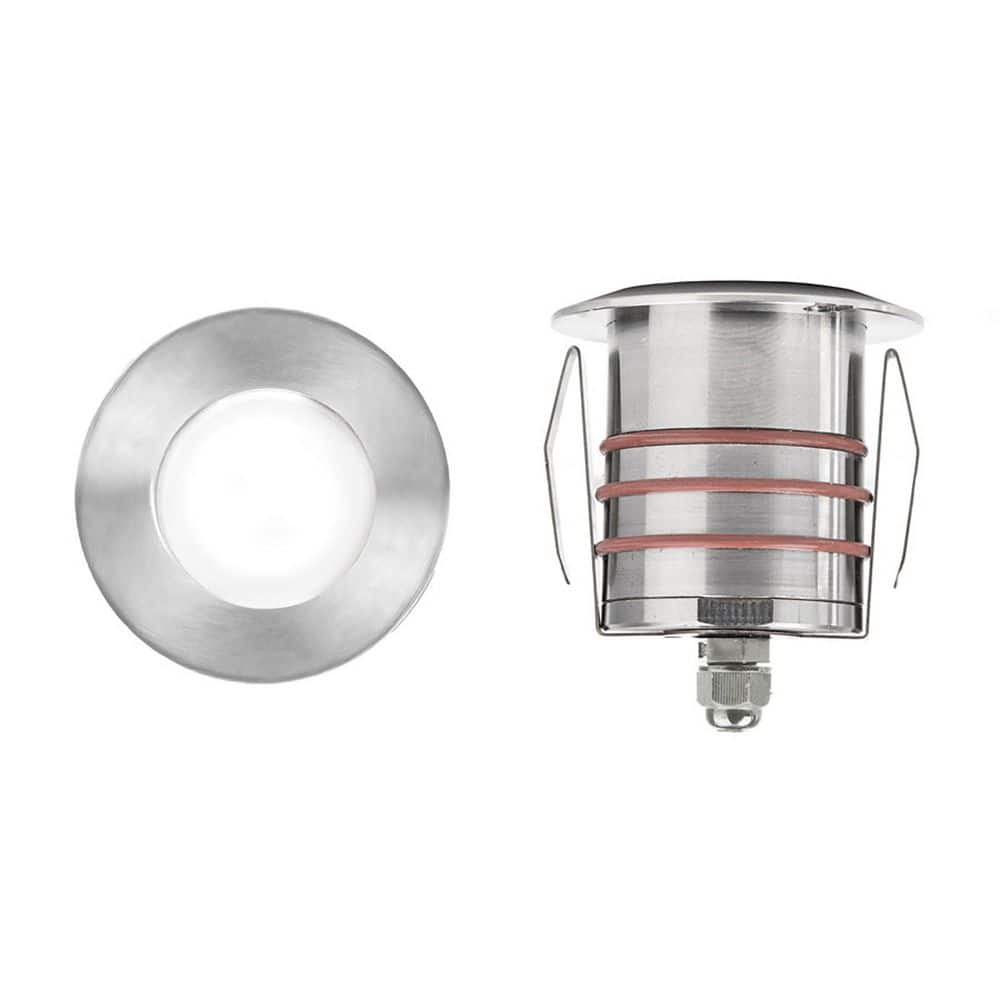 WAC LANDSCAPE 2 in. Round 12V 245-Lumen Stainless Steel Transformer ...