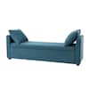 ARTFUL LIVING DESIGN Felipe Wide Teal Storage Bench with Plastic Legs ...